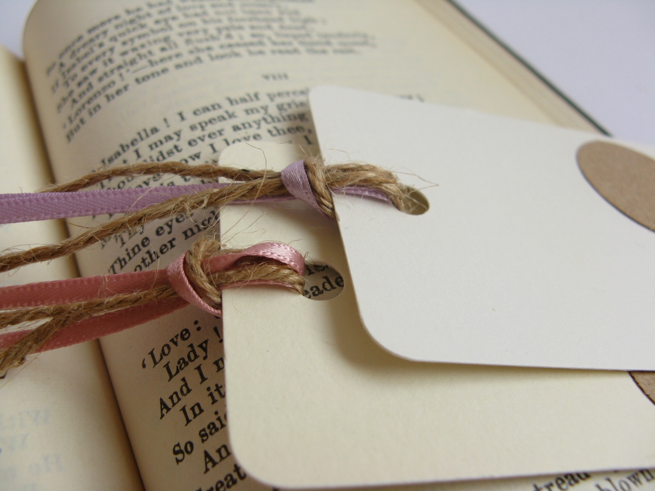 Kraft Heart Gift Tag Bookmarks (set Of 2) on Luulla